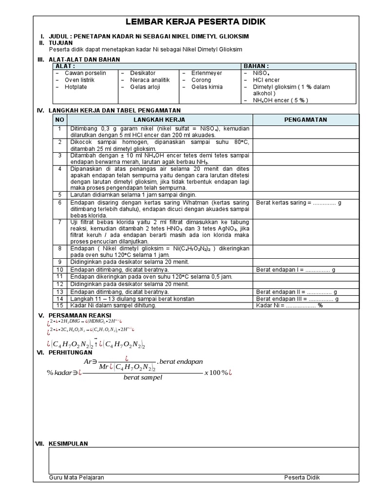 Determining Nickel Content Through Complex Formation | PDF