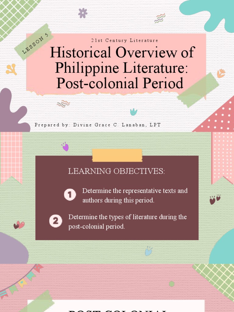 Lesson 5 - Post Colonial Period | PDF