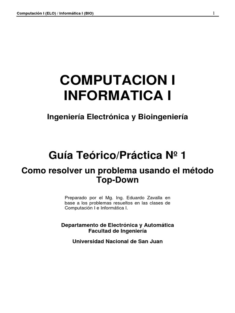 Unidad 6 Primer Ejemplo Top Down v2 PDF | PDF | Informática | Algoritmos