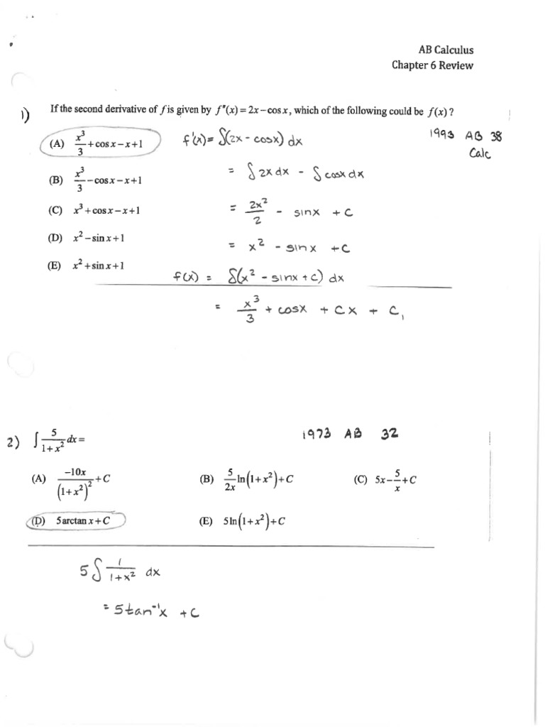 Chapter 6 Review Key 1 | PDF