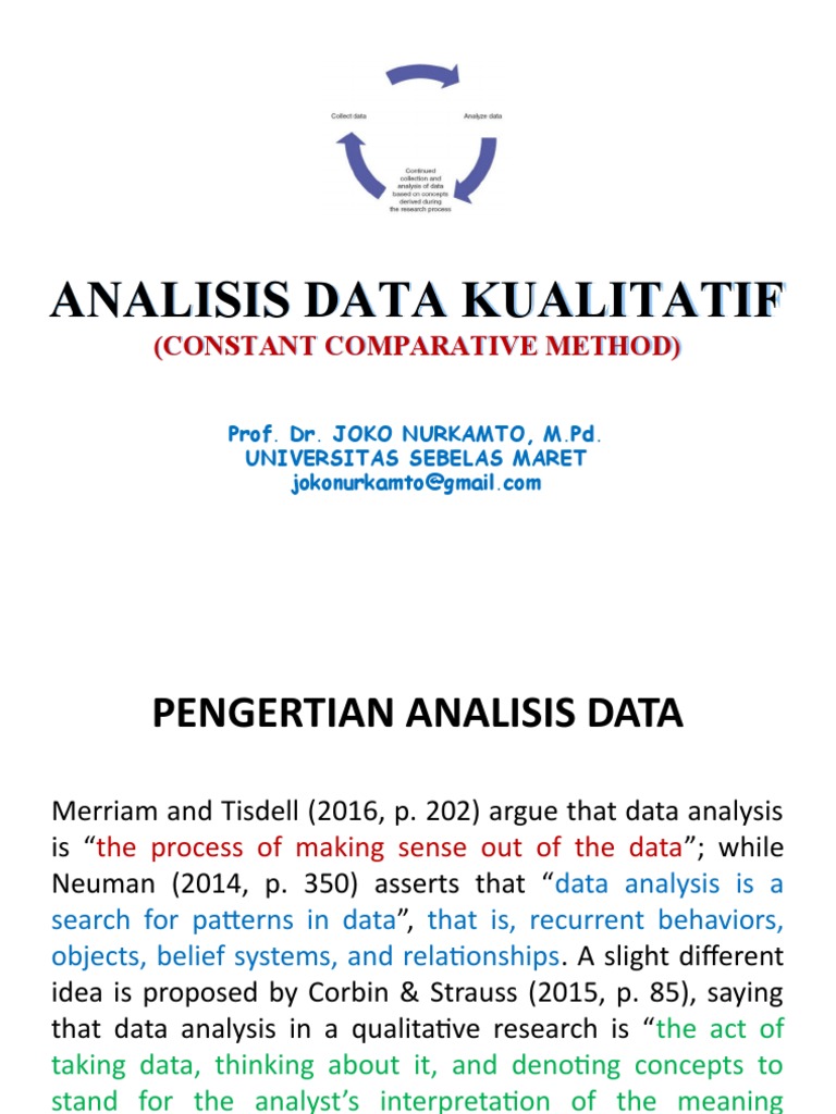 Teori Analisis Data Kualitatif | PDF