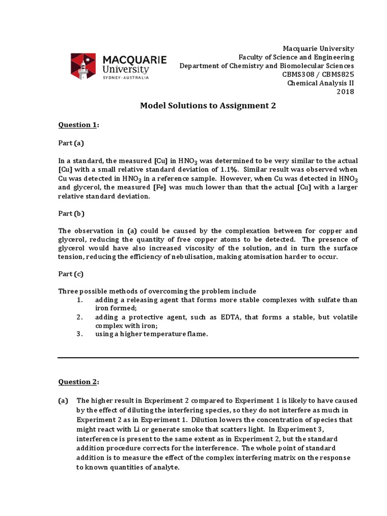 Sol To Assign2 (2018) | PDF