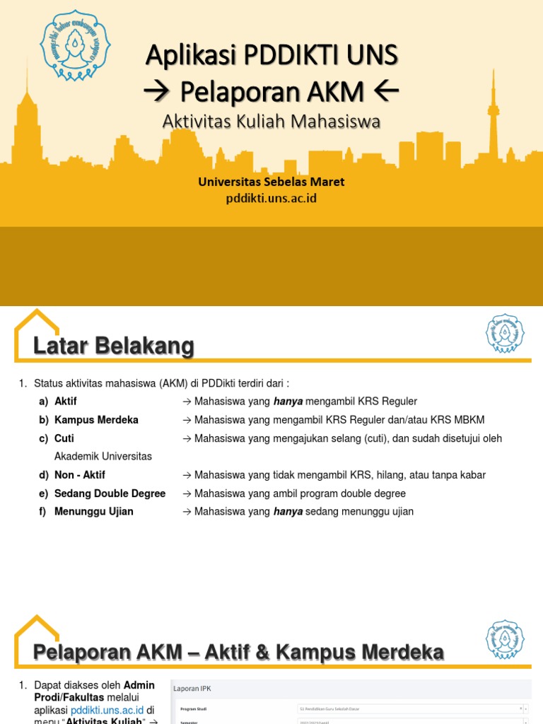 Aplikasi PDDikti UNS - Pelaporan AKM | PDF