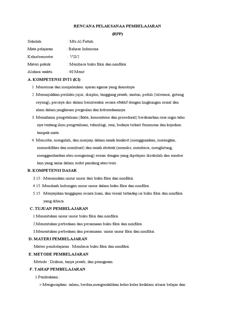 RENCANA PELAKSANAAN PEMBELAJARAN Firda | PDF