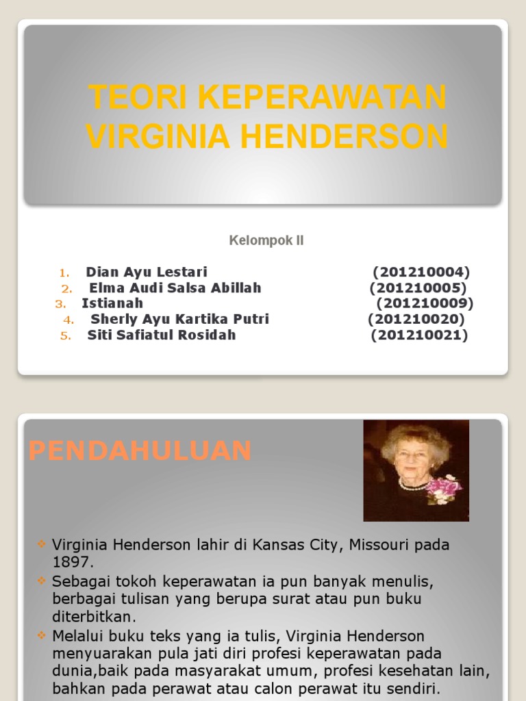 POWER - POINT - TEORI - KEPERAWATAN - VIRGINIA - H - Kel 2 | PDF