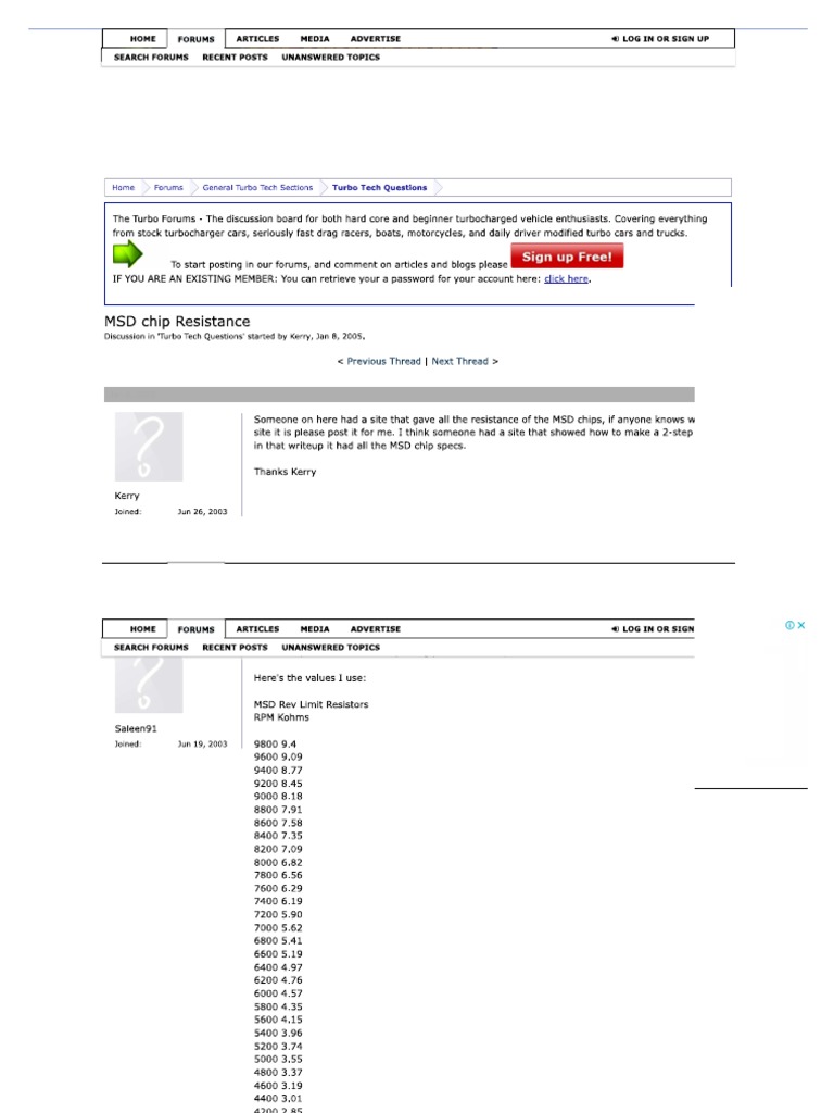 Resistance of The MSD Chips | PDF