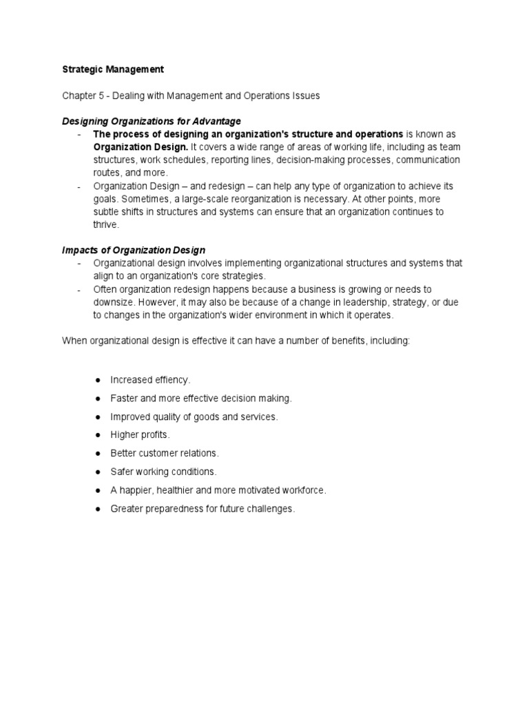 Organizational Design | PDF | Organizational Structure | Outsourcing