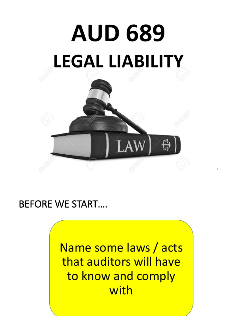 Auditor Legal Liability Overview | PDF