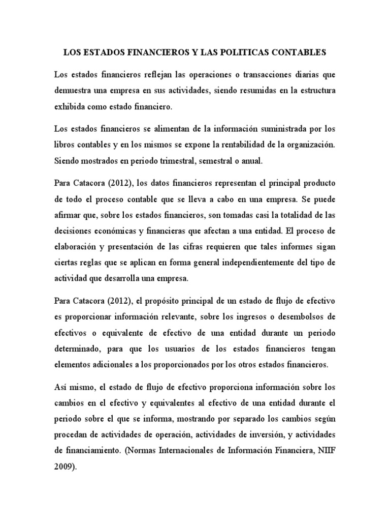 Ensayo Sobre Articulo | PDF | Contabilidad | Estado financiero
