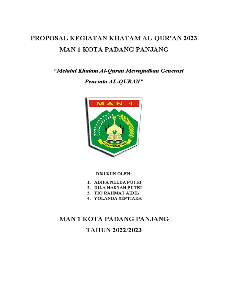 Proposal Kegiatan Khatam Al Qur'an Xi Ipa 3 | PDF