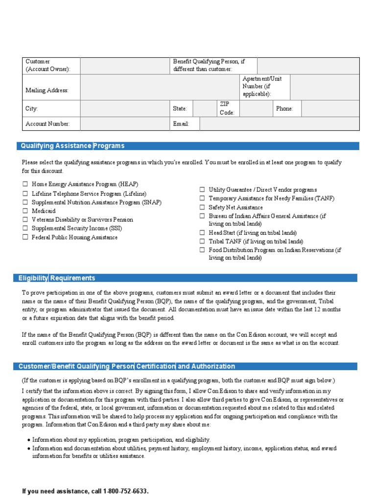 .Energy Affordability Program Application | PDF | Supplemental Nutrition Assistance Program ...