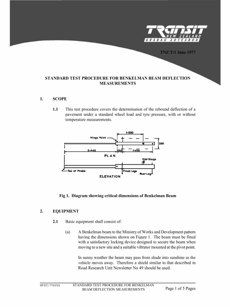 Belkelman Beam Test Standard Procedure PDF | PDF