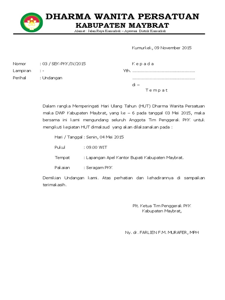 UNDANGAN DWP.docx | PDF