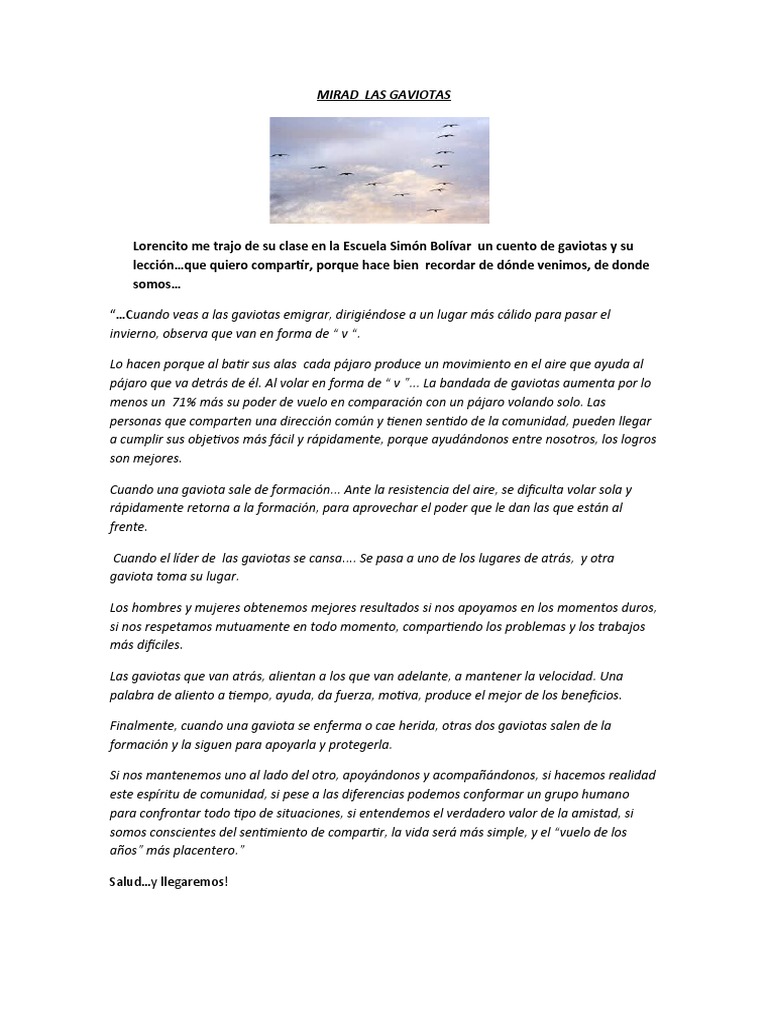 El Vuelo de Las Gaviotas | PDF