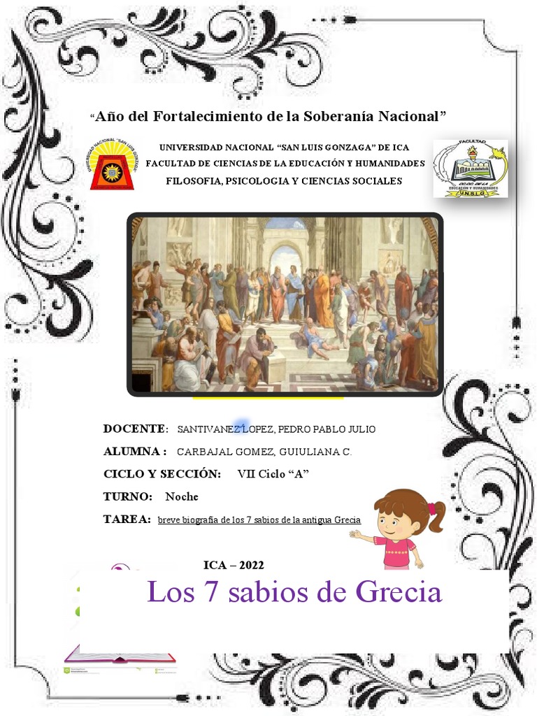 Biografías de los Siete Sabios Griegos | PDF