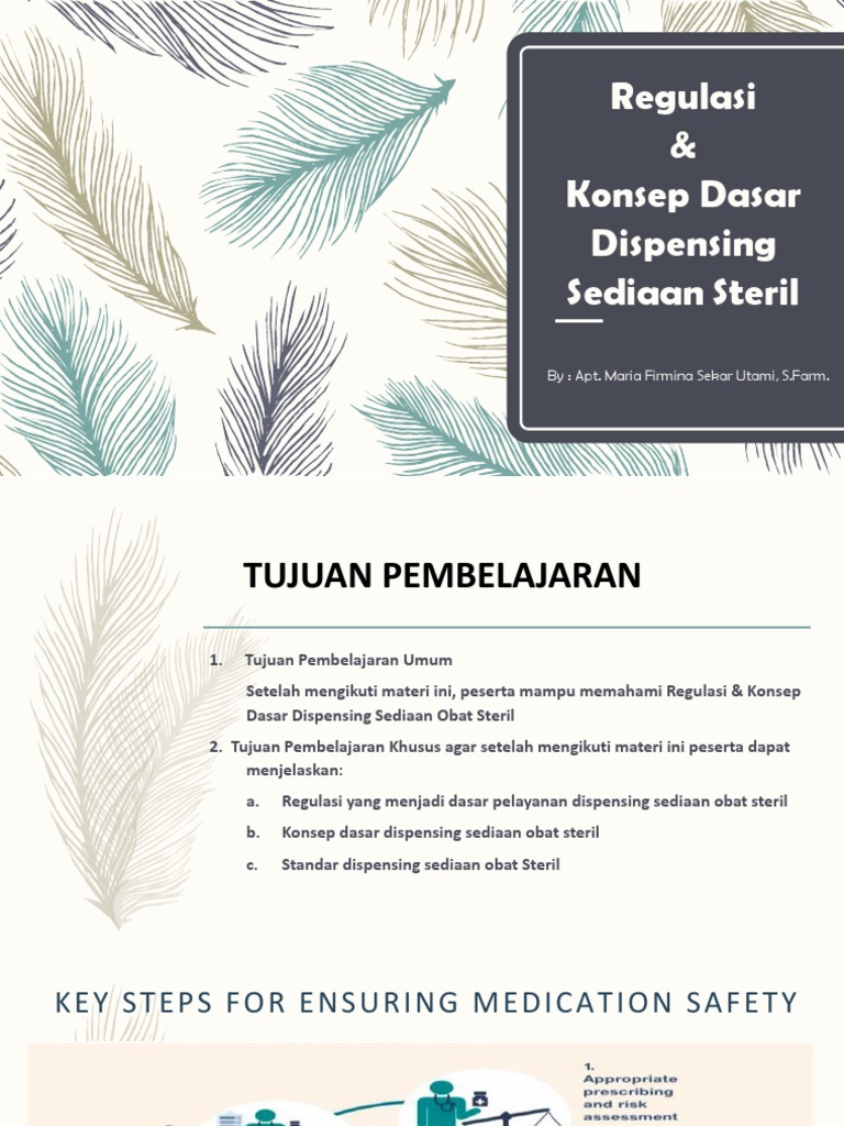 Regulasi & Konsep Dasar Dispensing Sediaan Steril | PDF