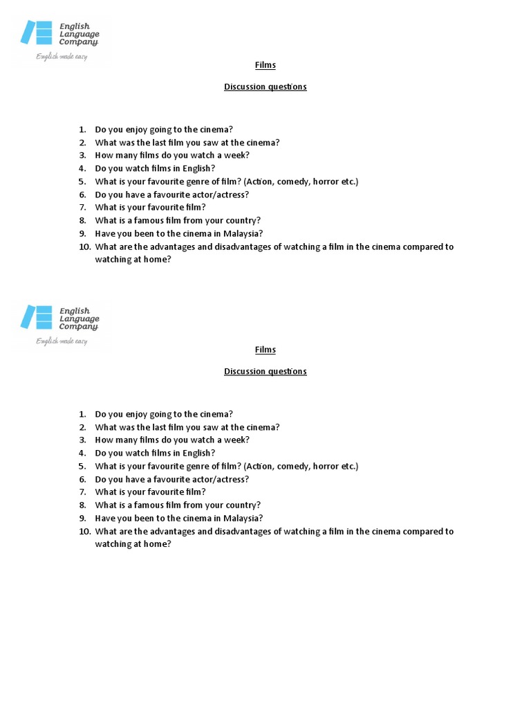 Film Lovers' Discussion Guide | PDF