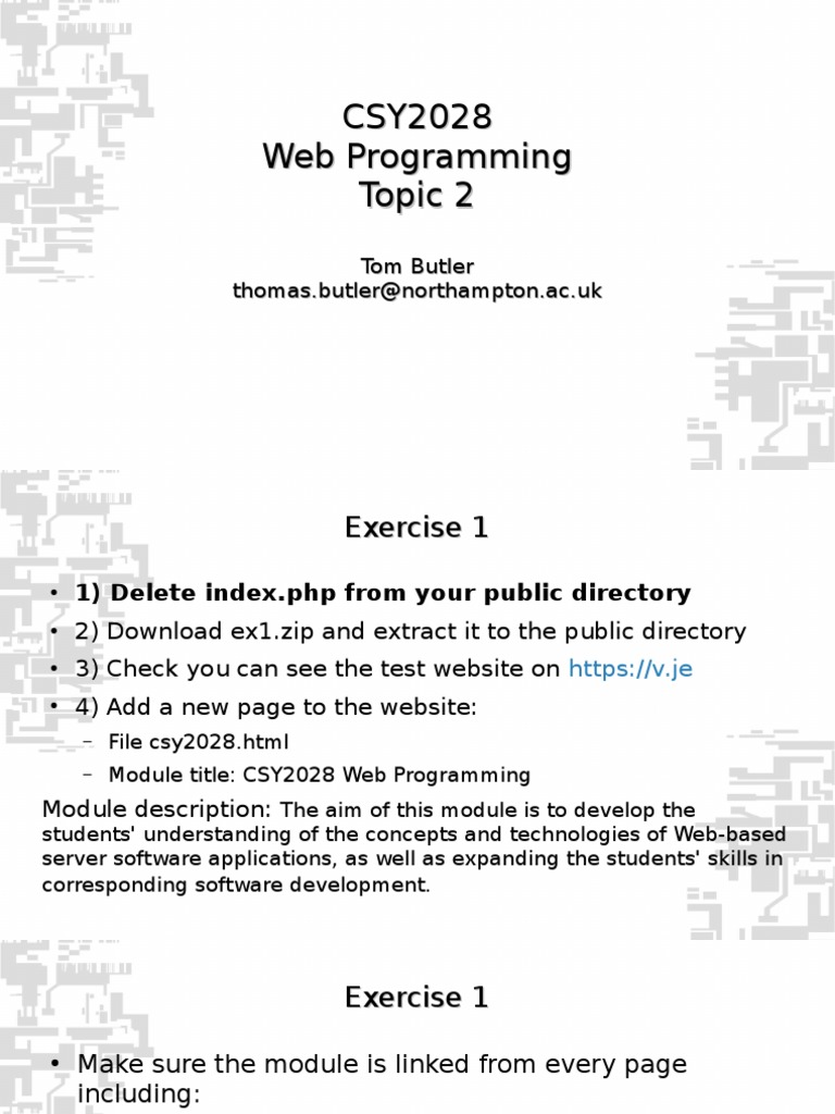 Web Programming for Students | PDF