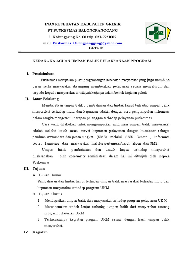 Kak Umpan Balik | PDF