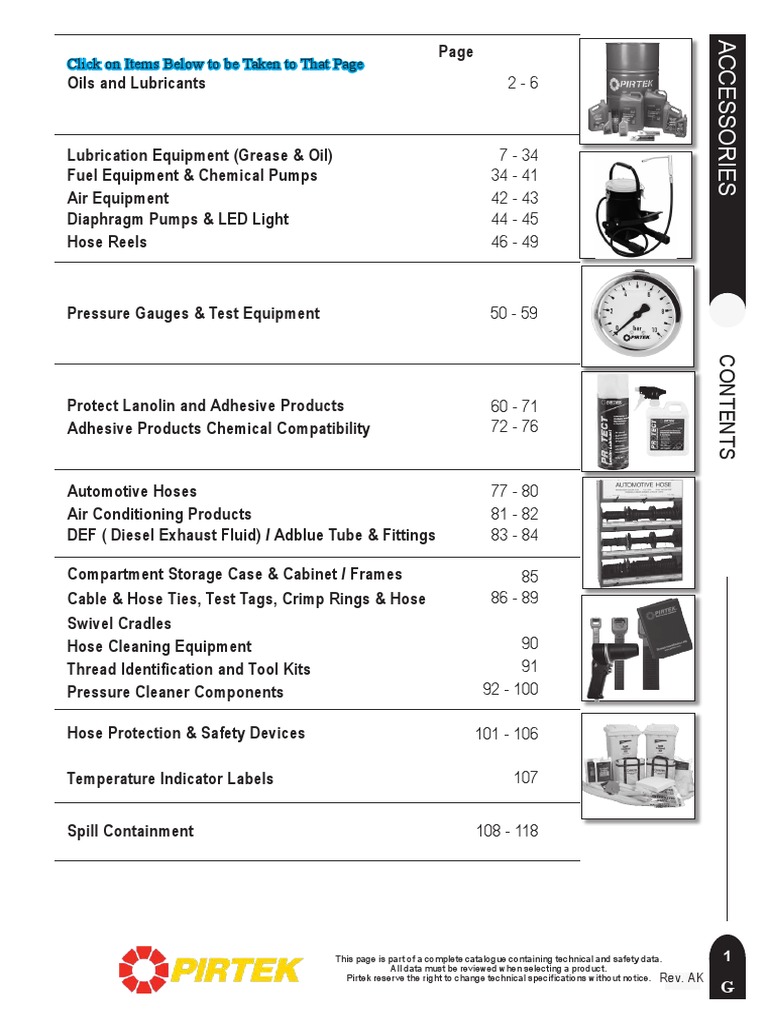 Pirtek section G Hydraulic Accessories | PDF