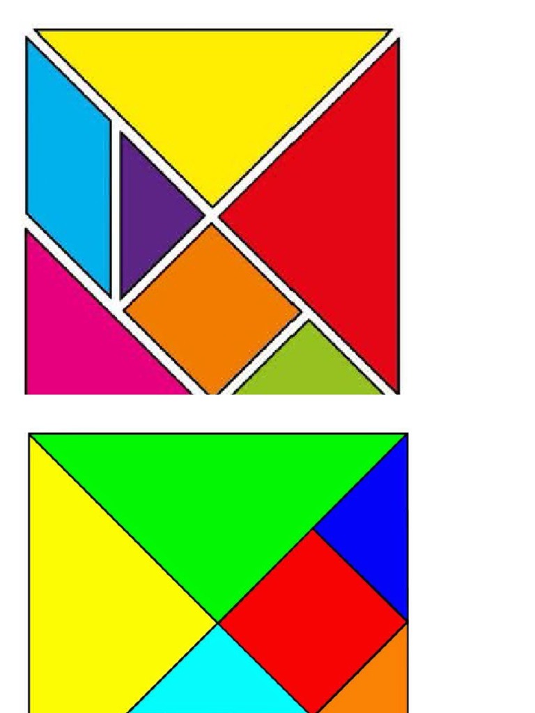 Figuras geométricas del Tangram: triángulo, cuadrado y paralelogramo | PDF