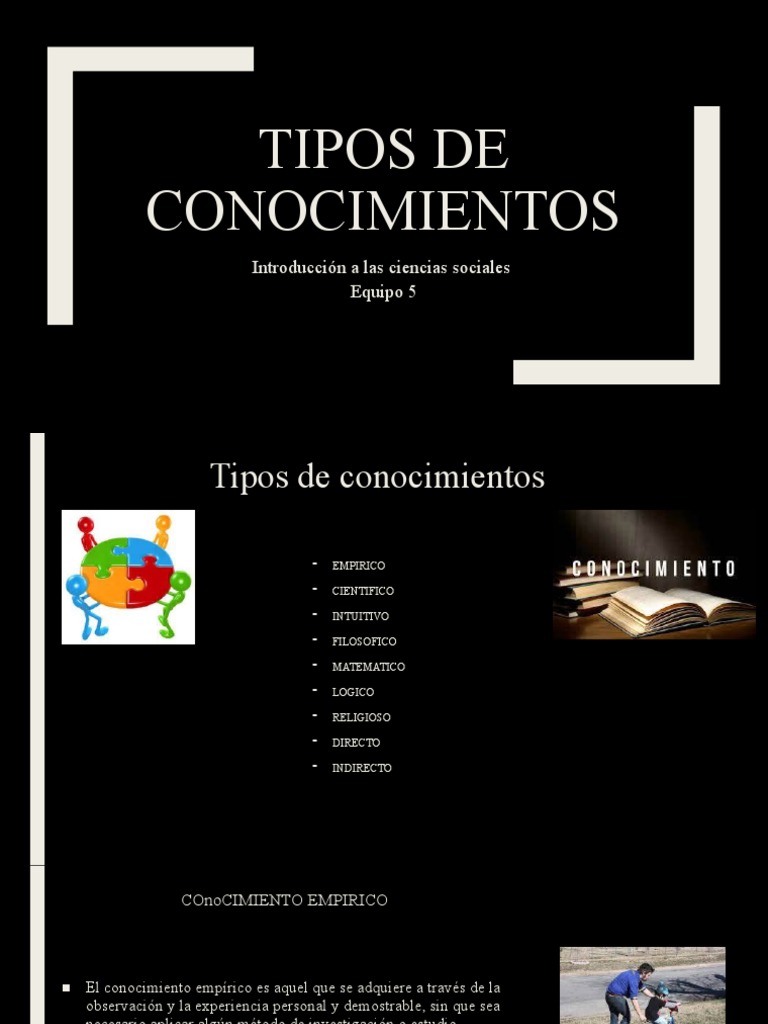 Tipos de Conocimientos | PDF Tipos de Conocimientos | PDF
