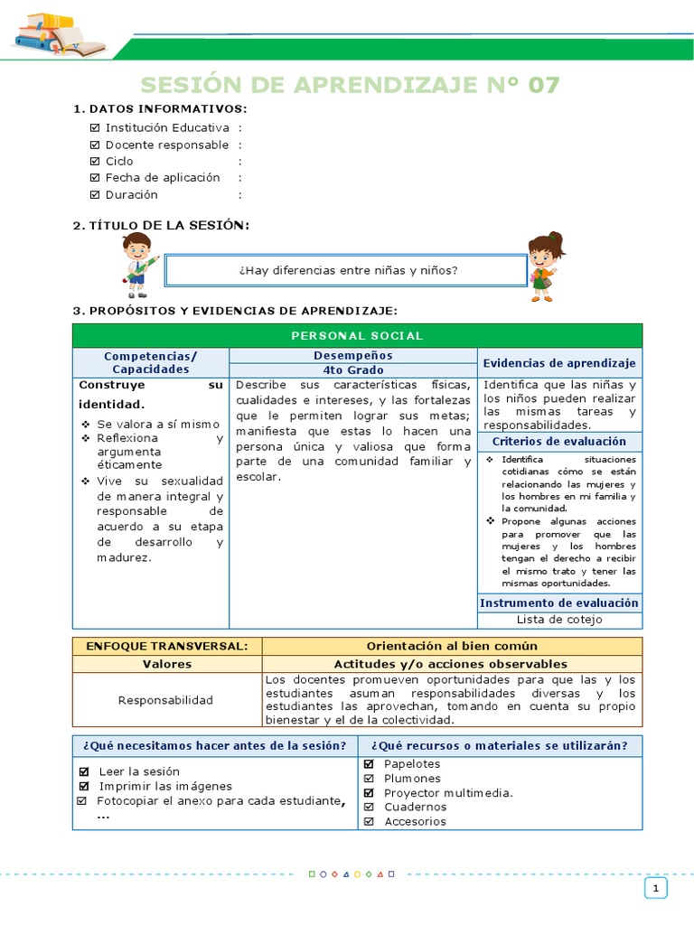 Sesiones de Aprendizaje - EDA II Semana 2 | PDF