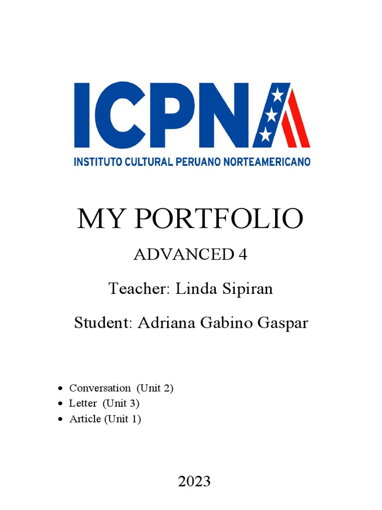 My Portfolio Advanced 4 Pdf