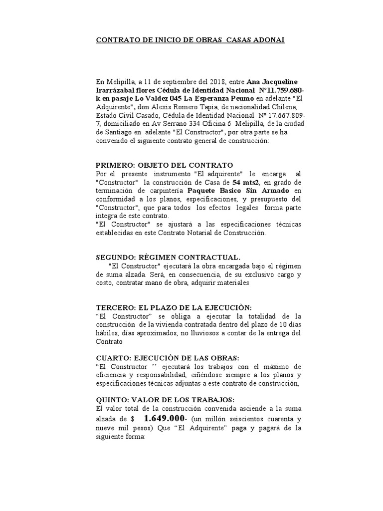 Contrato Notarial | PDF