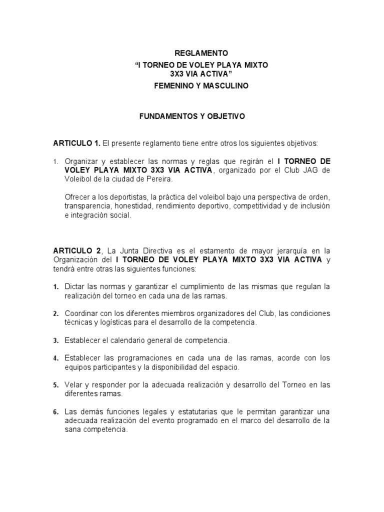 REGLAMENTO-2023.docx | PDF