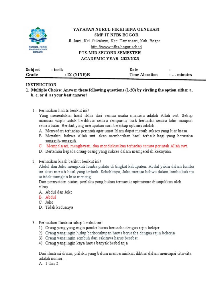 SOAl REMEDIAL PAS-PAI-Grade 9-2022 | PDF