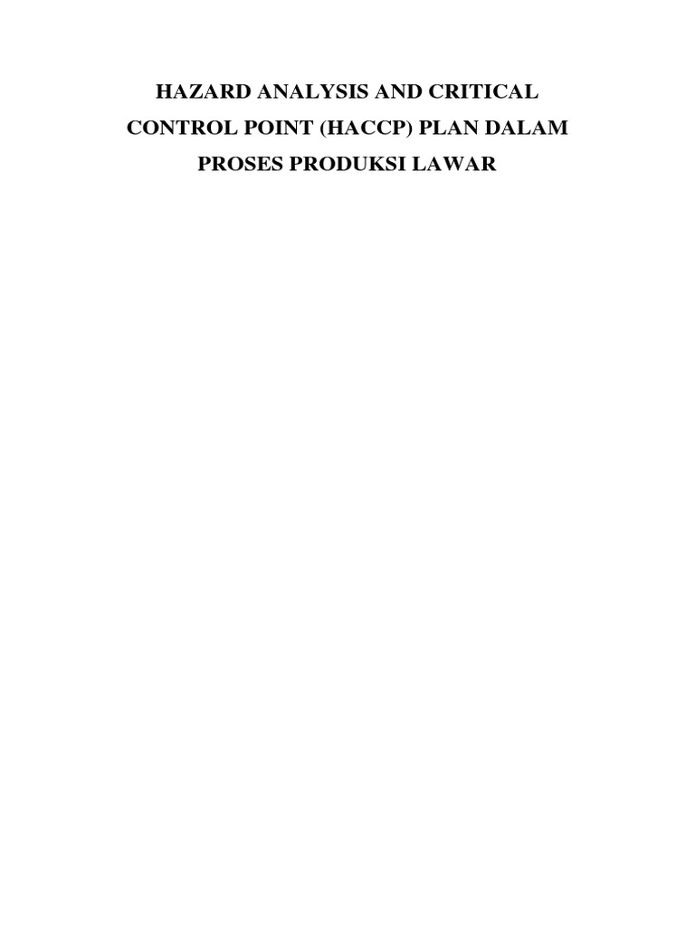 Contoh_HACCP PLAN.pdf | PDF