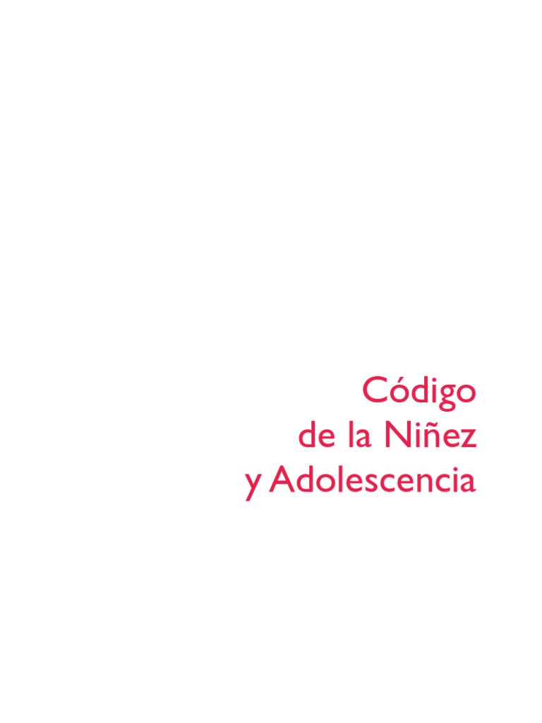 Código de La Niñez y Adolescencia Del Ecuador | Discriminación | Abuso infantil