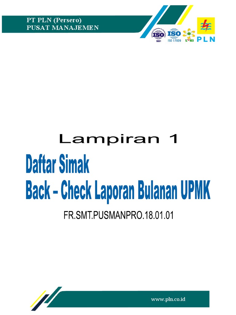 DAFTAR SIMAK BACK-CHECK | PDF