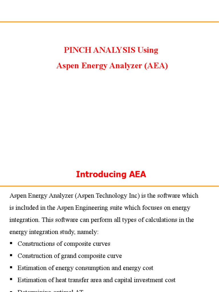 Pinch Analysis with Aspen Energy Analyzer | PDF