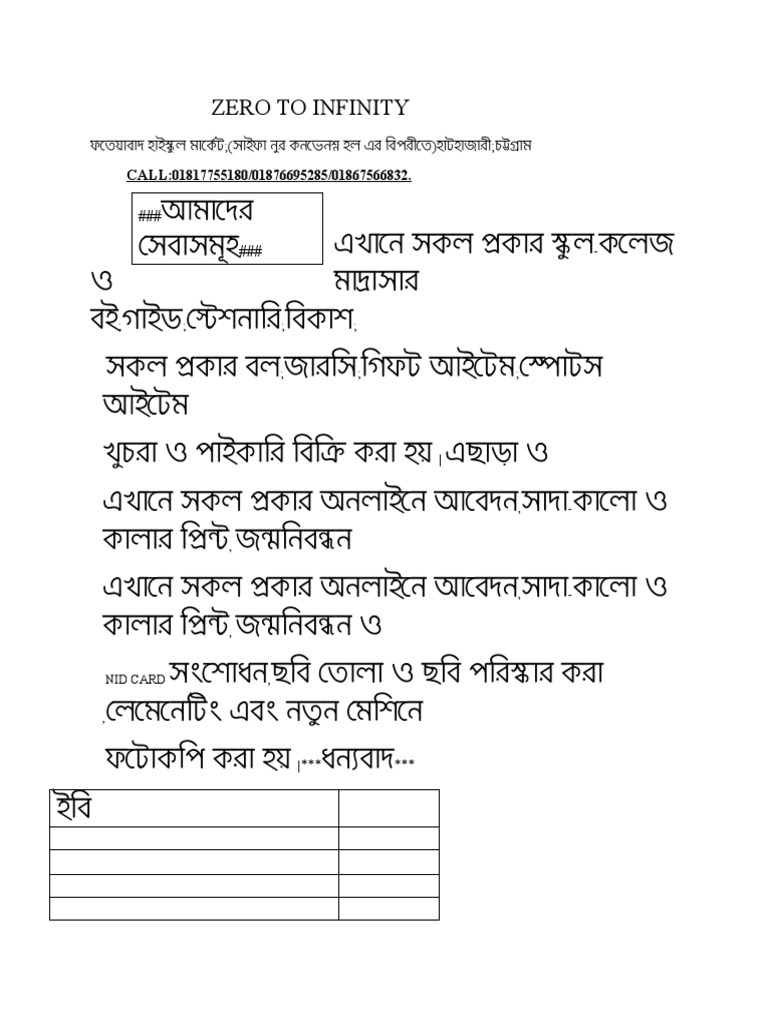 Zero To Infinity | PDF