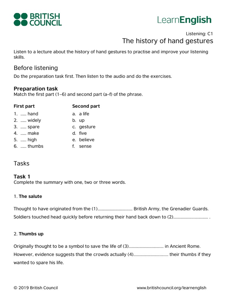 History of Hand Gestures Explained | PDF