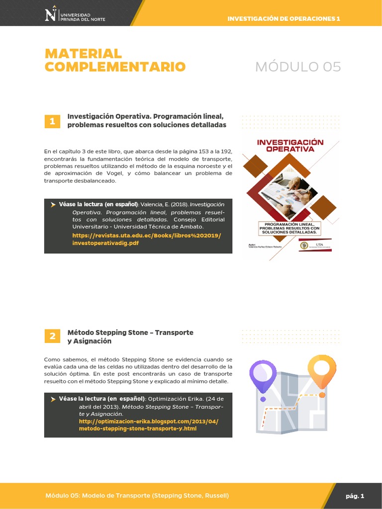 Métodos de resolución de problemas de transporte: Stepping Stone, Russell y fundamentación ...