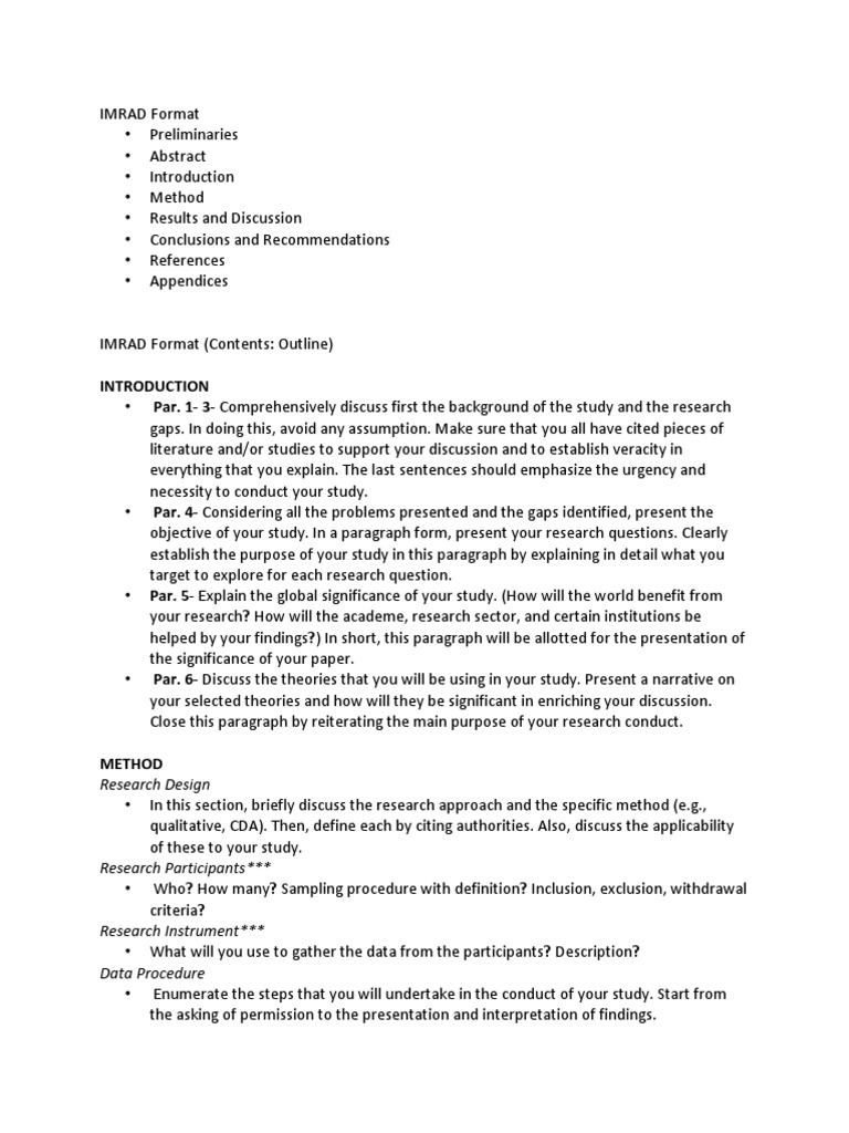 IMRAD Format PDF | PDF | Data | Cognitive Science