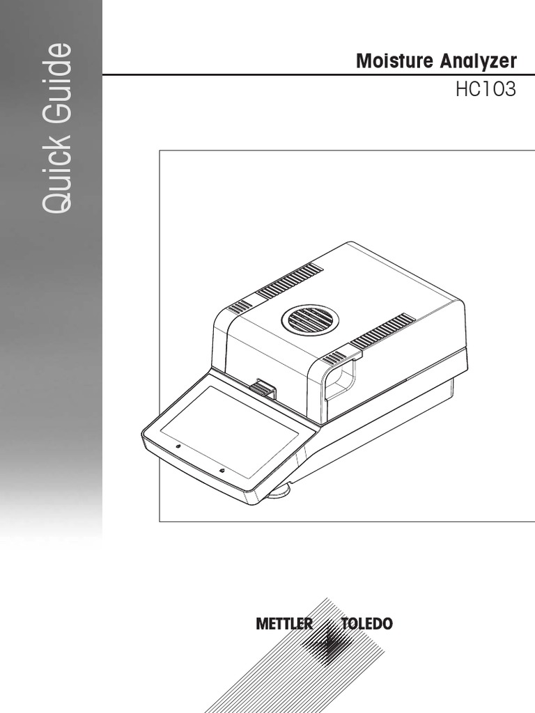 Mettler HC103 Moisture Analyzer Quick Guide PDF | PDF