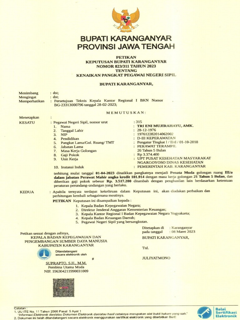 SK IIIa Tri Eni PDF | PDF