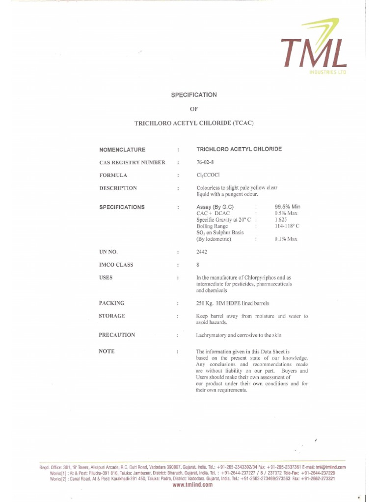 Tcac Specification 2 PDF | PDF