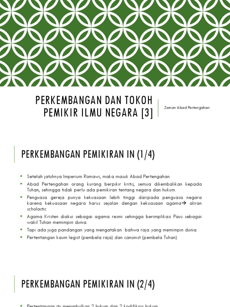 04 Perkembangan Dan Tokoh Pemikir Ilmu Negara - Zaman Abad Pertengahan ...