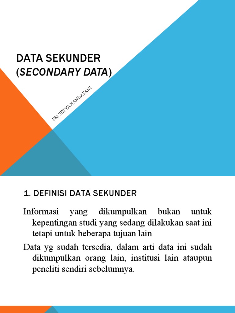 Data Sekunder | PDF