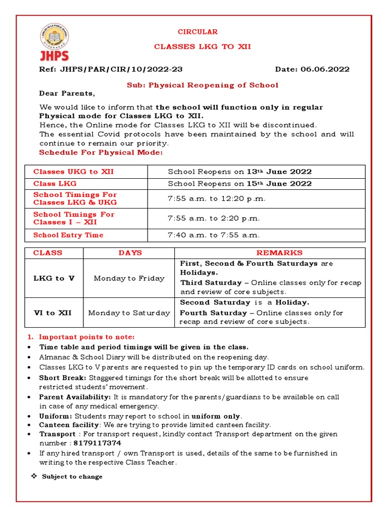 10 - Physical School Classes LKG To XII PDF | PDF