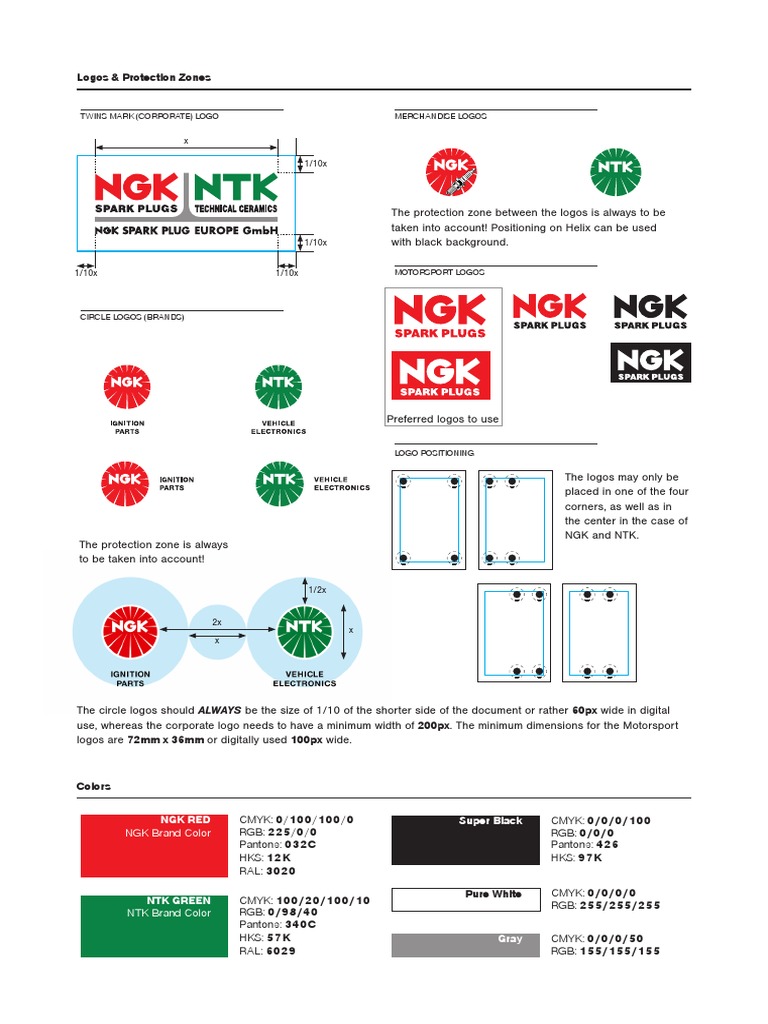 NGK Logo Usage and Specifications Guide | PDF