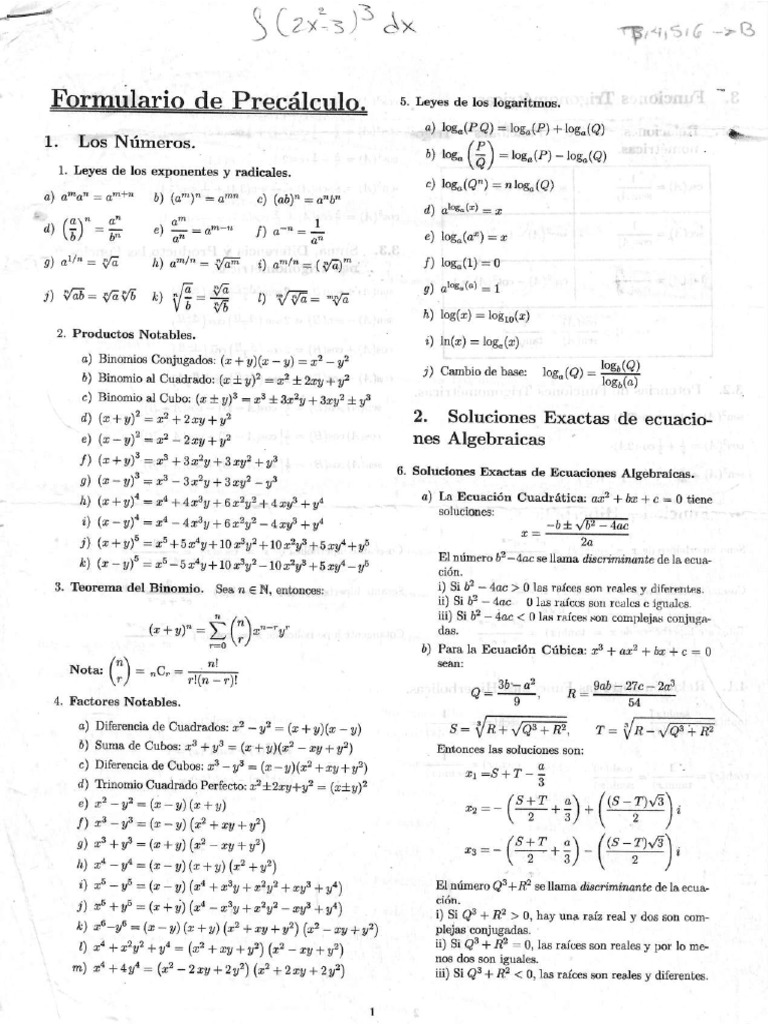 Formulario Integral - Compressed PDF | PDF