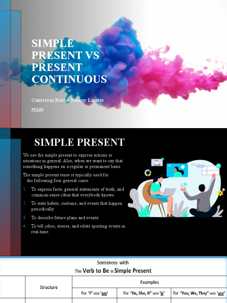 Present Simple vs Continuous Rules | PDF