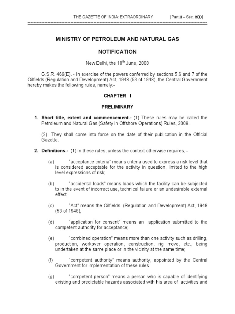 P&NG Rules 2008 PDF | PDF