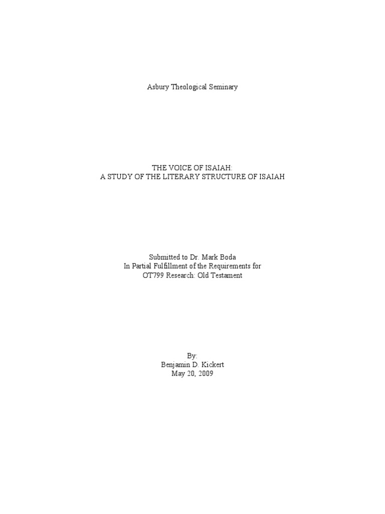 Literary - Structure - Isaiah-By Kickert PDF | PDF